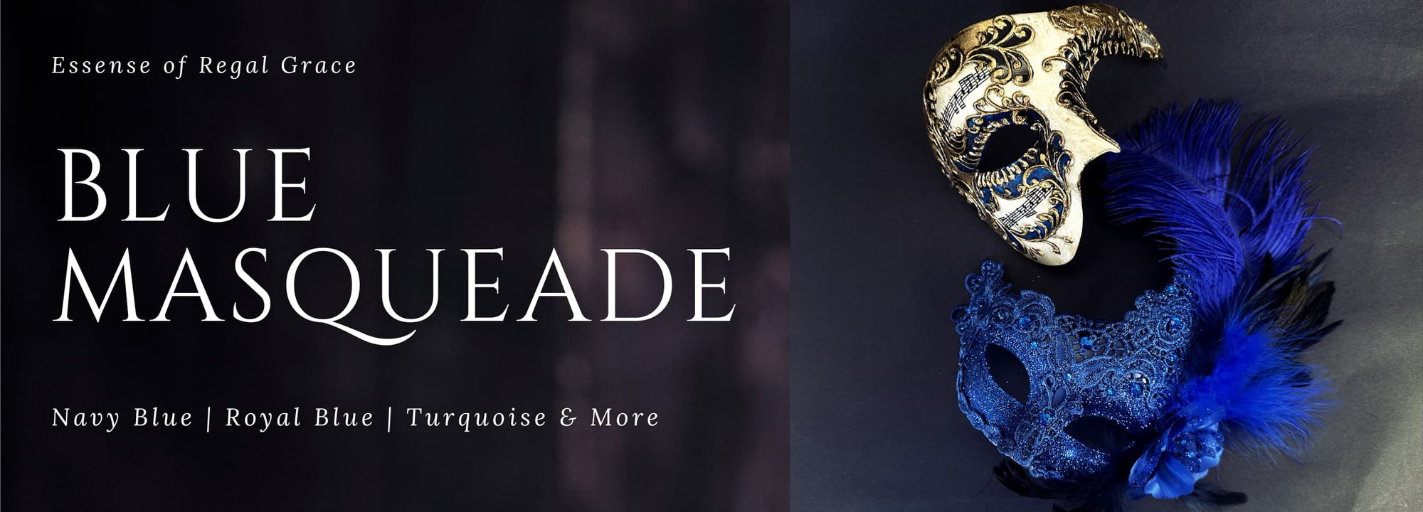 Blue Masquerade Masks: Royal, Navy, Teal & More | Masquerade Store