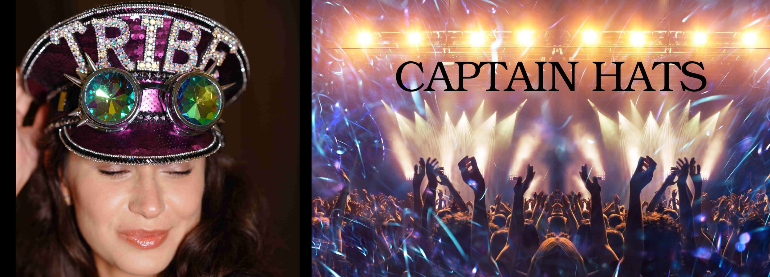 Sequin Captain Hats for Festivals, Brides & Raves | Free Shipping ...