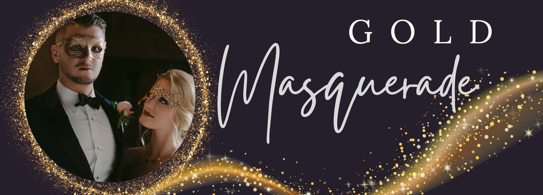 Gold Masquerade Masks for Men & Women - Elegant Gold Party Masks ...