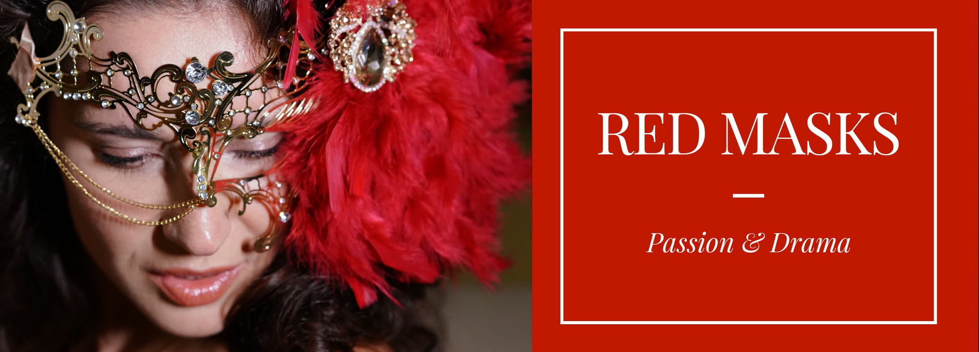 Red Masquerade Masks & Venetian Styles | Masquerade Store