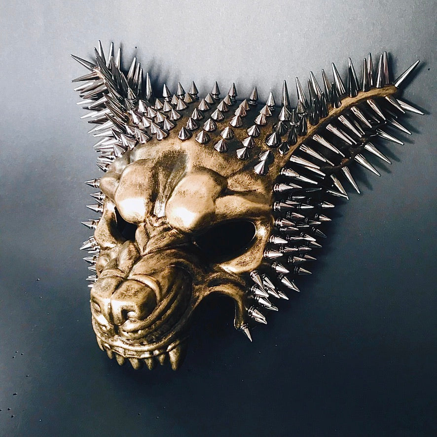 Black Silver Spike Angry Wolf Masquerade Mask – Masquerade Store