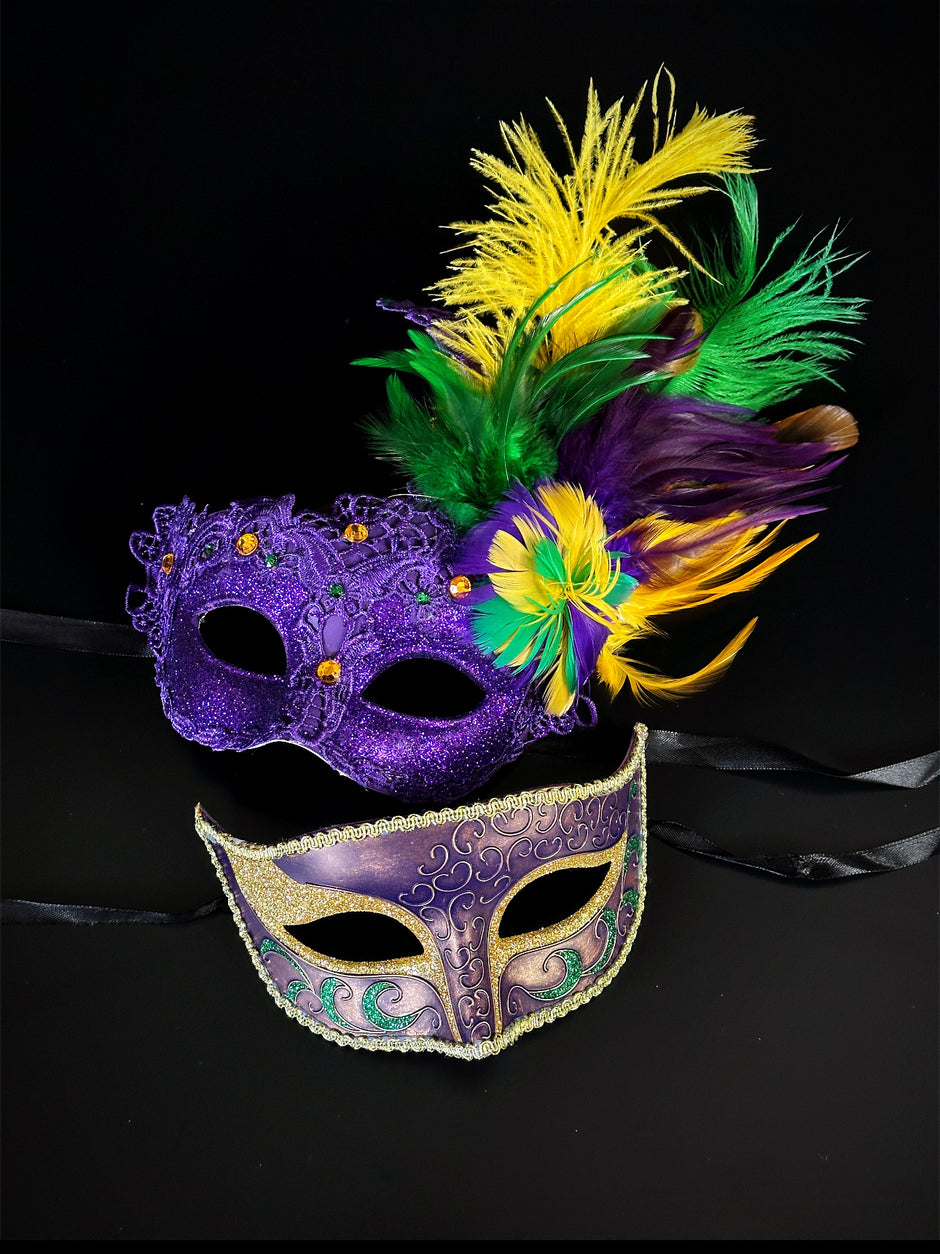 Mardi Gras Masks for Sale – Elegant Masquerade Masks For Couples ...