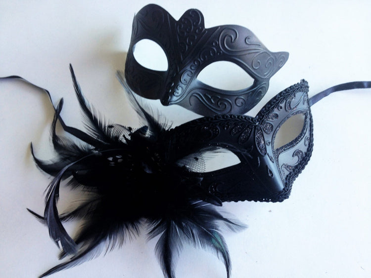 Black Masquerade Masks - Elegant Black & Venetian Party Masks ...