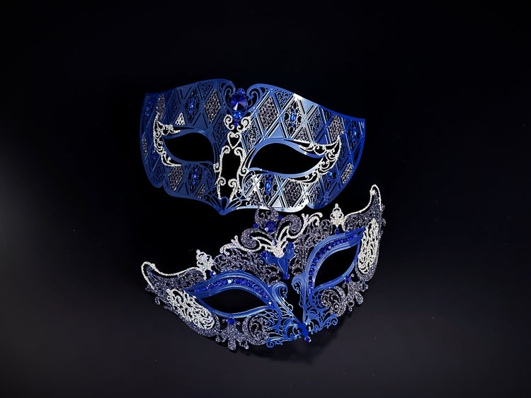 Blue Masquerade Masks | Royal, Light & Navy Blue Styles – Masquerade Store