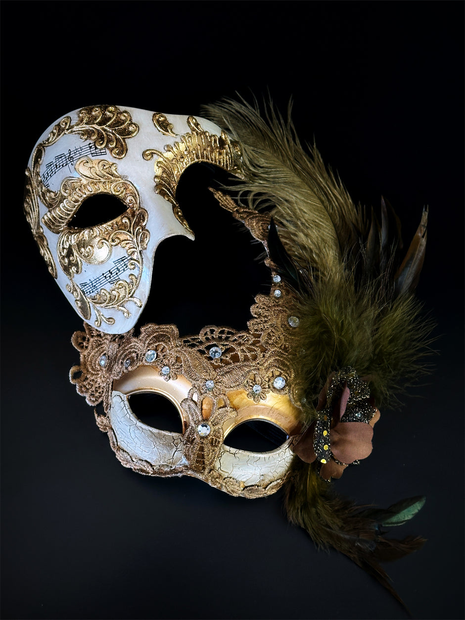 Gold Masquerade Masks for Men & Women - Elegant Gold Party Masks ...