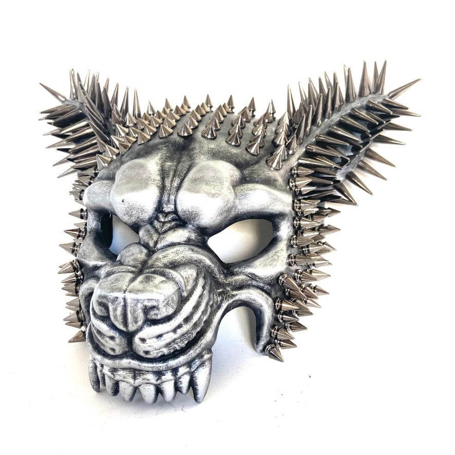 Black Silver Spike Angry Wolf Masquerade Mask – Masquerade Store