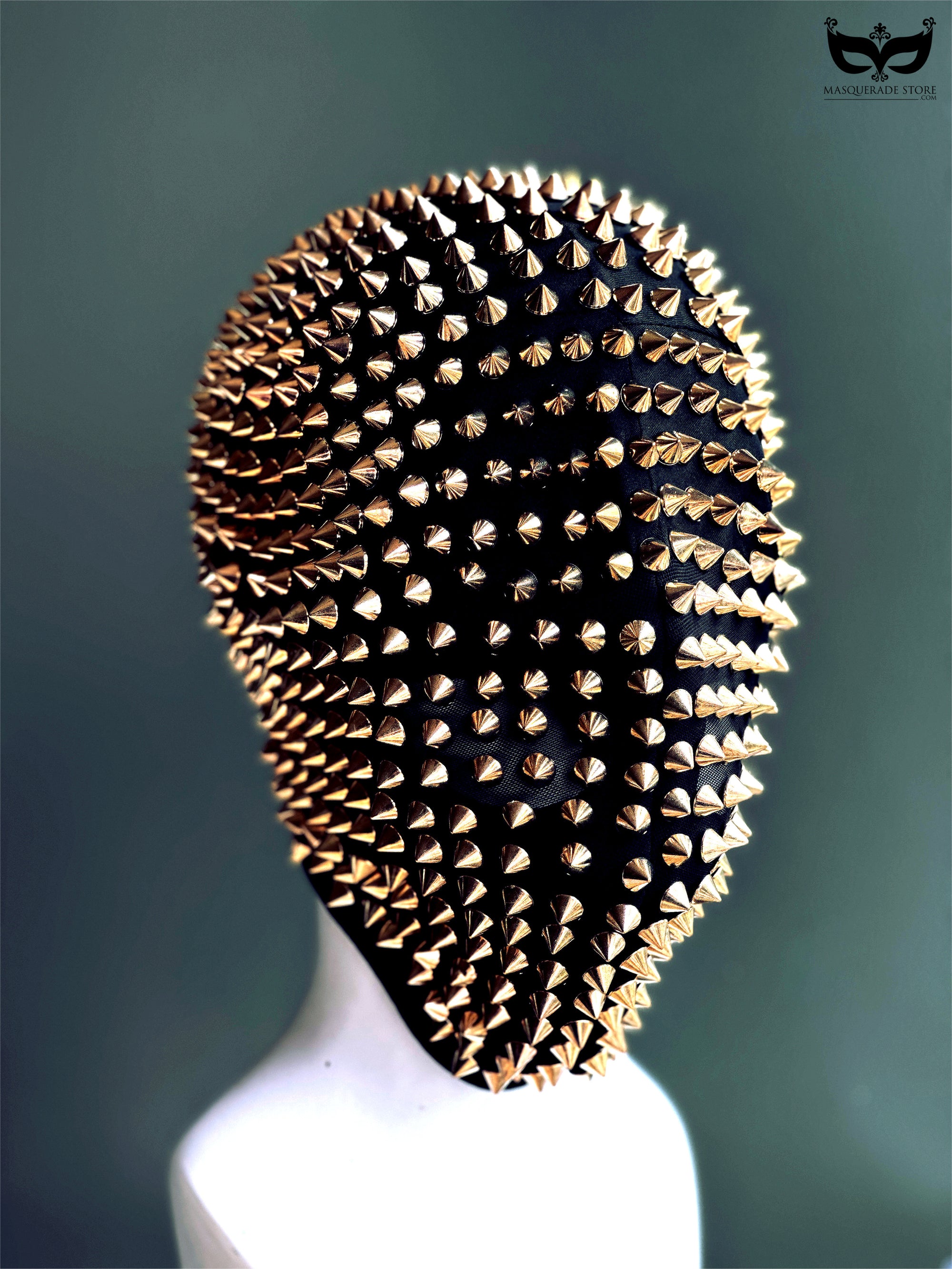 Gold Spike Full Face Fabric Masquerade Mask – Masquerade Store