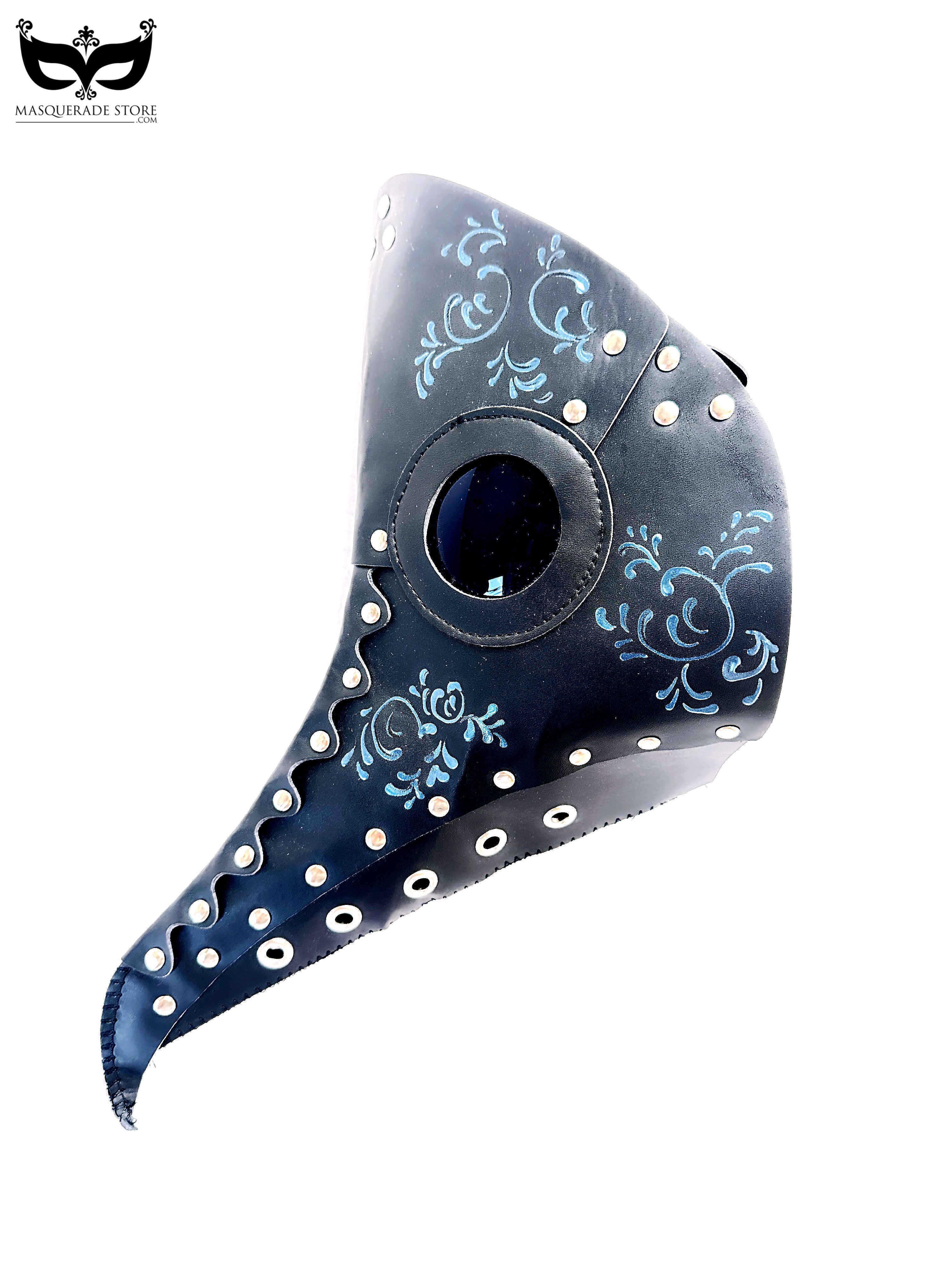 Halloween Blue Plague Mask - Masquerade Store