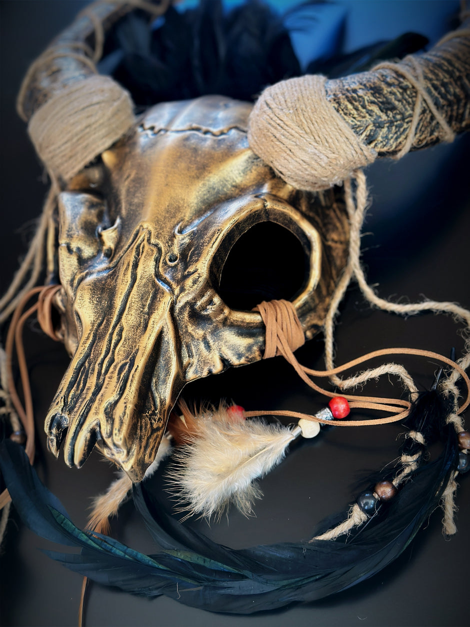 Animal Skull Headdress & Pagan Ritual Masks | Skull Headdress ...