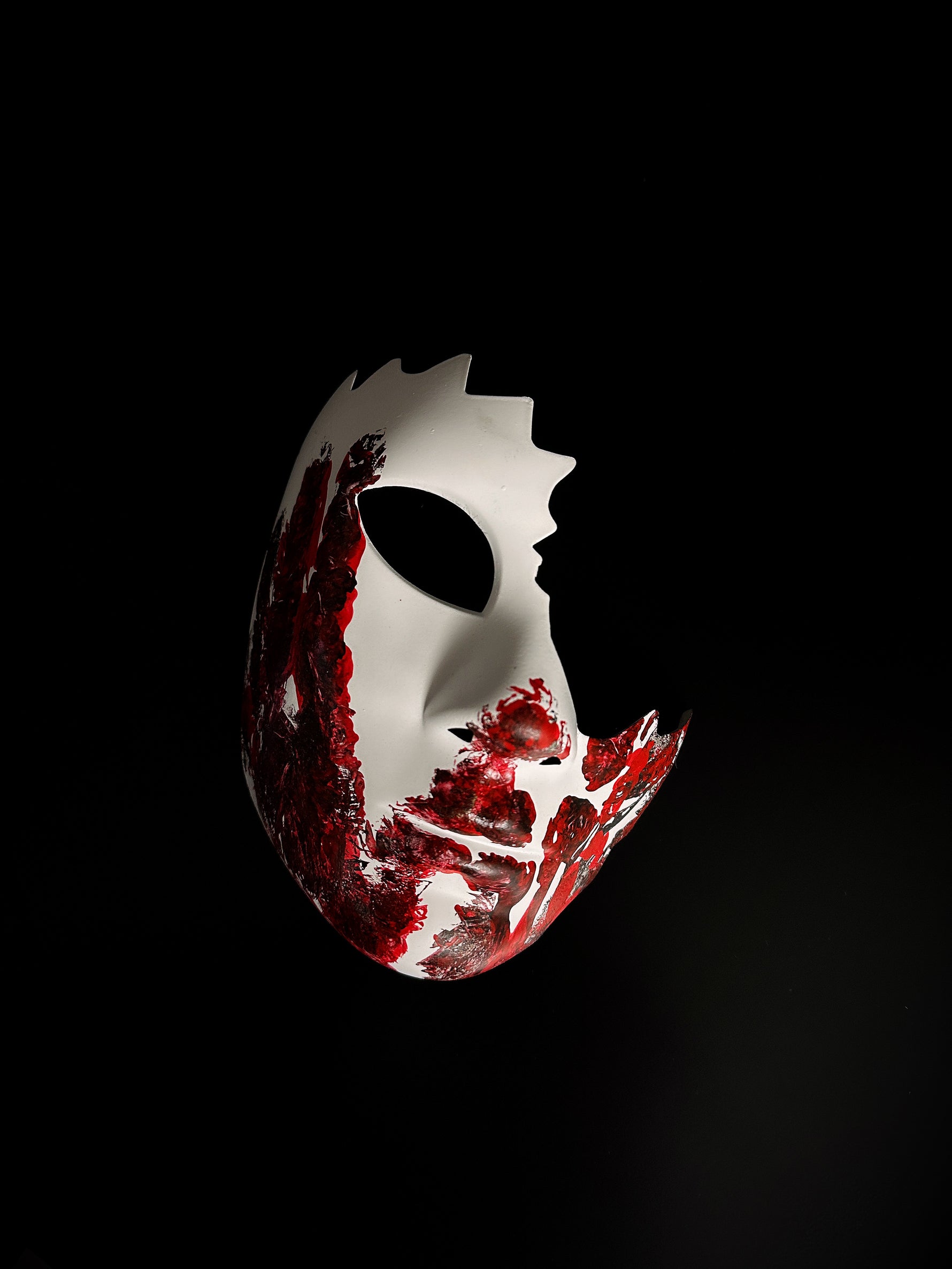Men's Masquerade Mask White Bloody Halloween | Masquerade Store