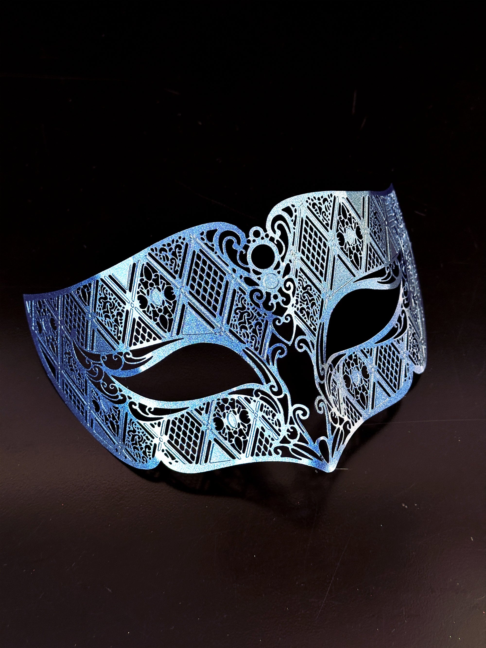 Men's Masquerade Mask Metal Navy | Masquerade Store