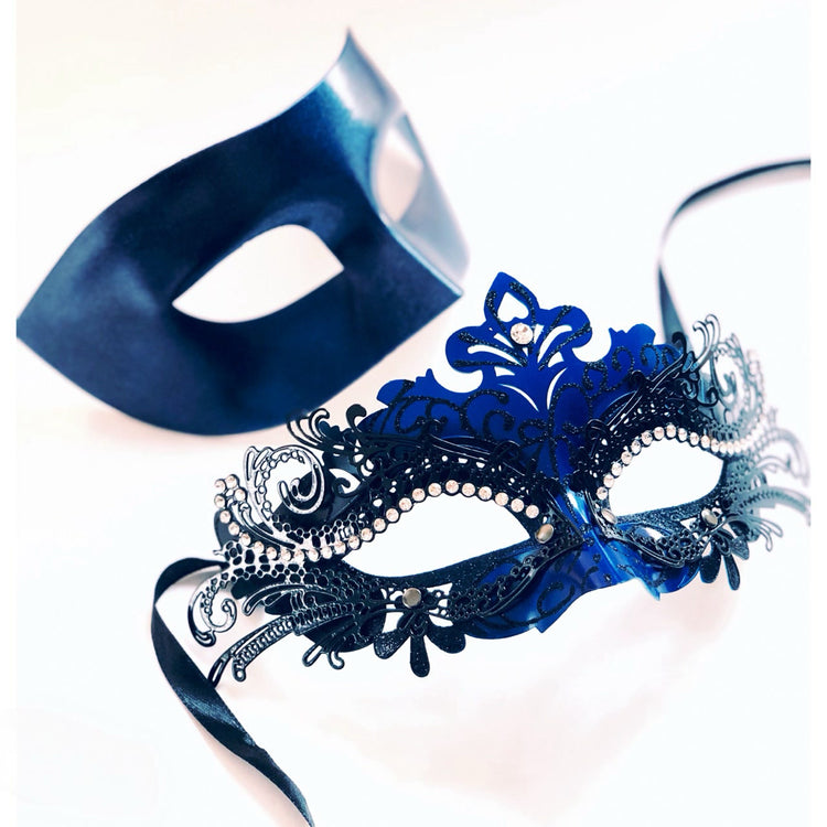 Blue Masquerade Masks | Royal, Light & Navy Blue Styles – Masquerade Store