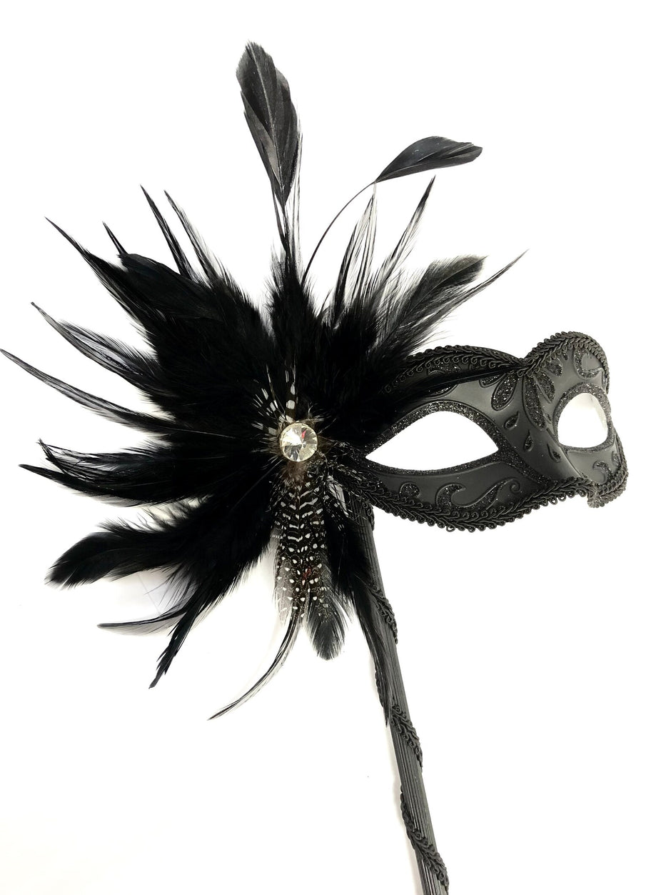 Masquerade Masks on a Stick for Women | Stylish Handheld Masks ...