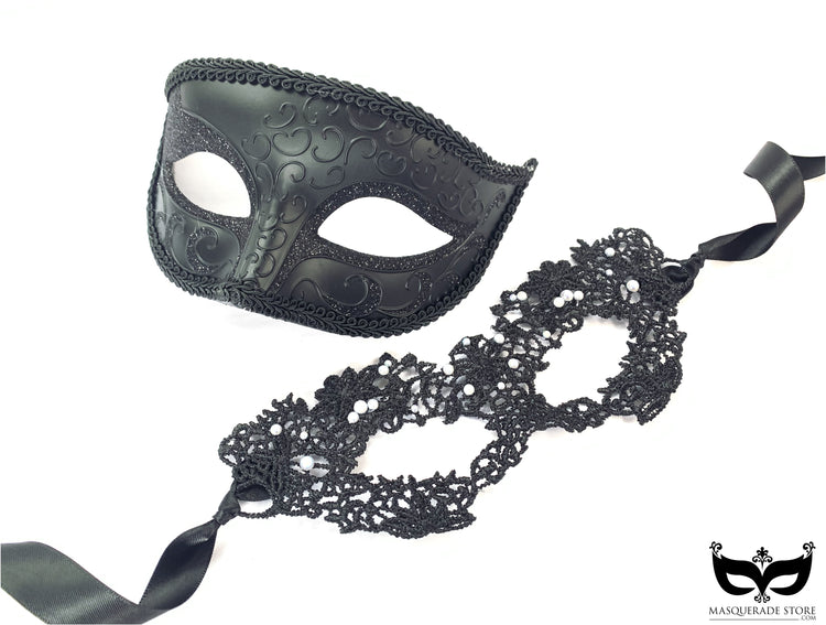Black Masquerade Masks - Elegant Black & Venetian Party Masks ...