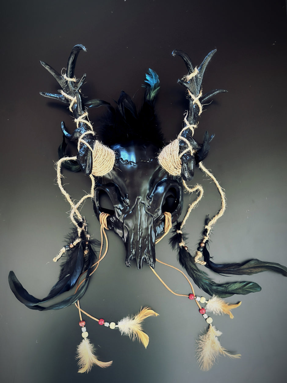 Animal Skull Headdress & Pagan Ritual Masks | Skull Headdress ...