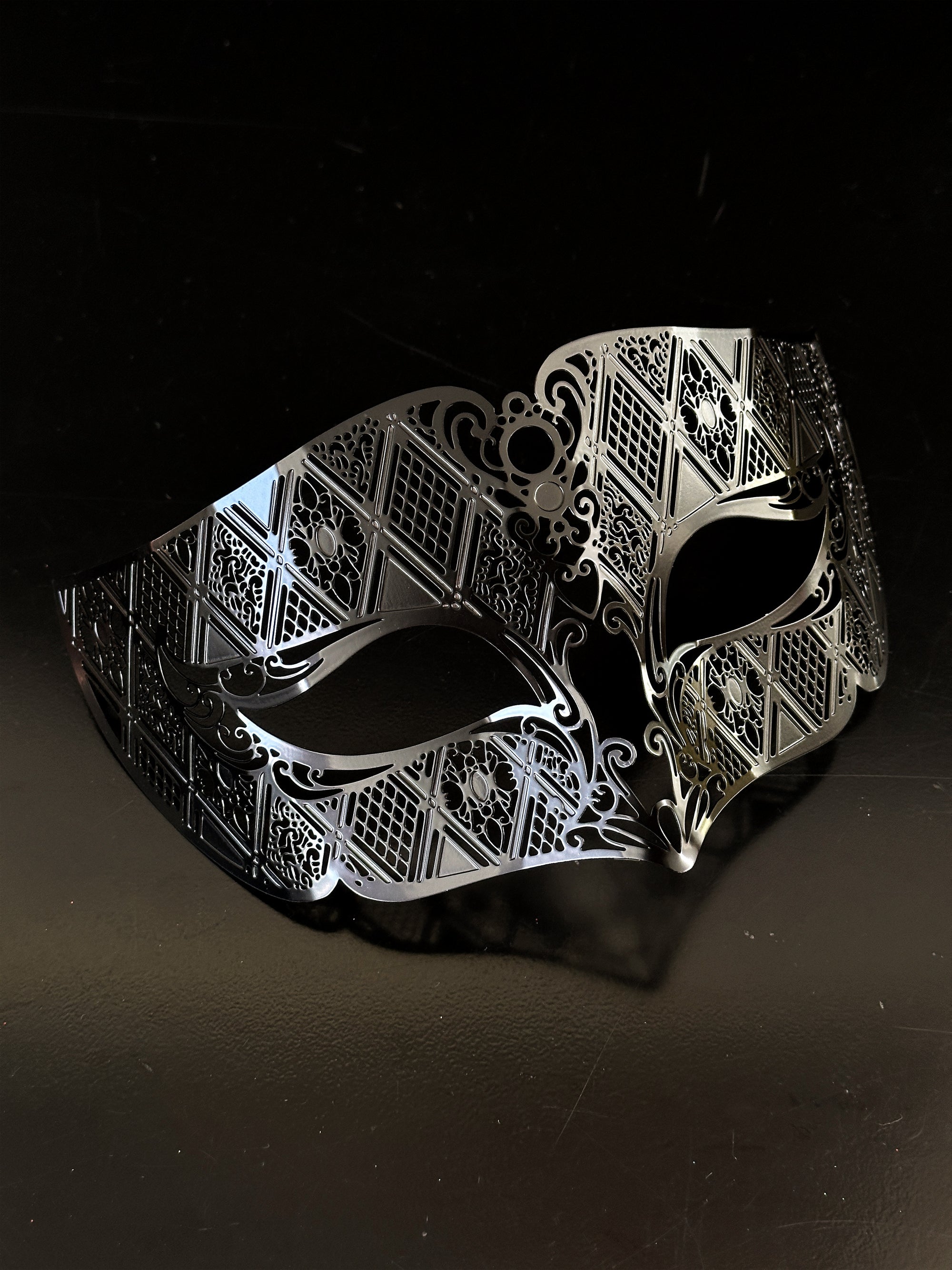 Men's Masquerade Mask Metal Black | Masquerade Store