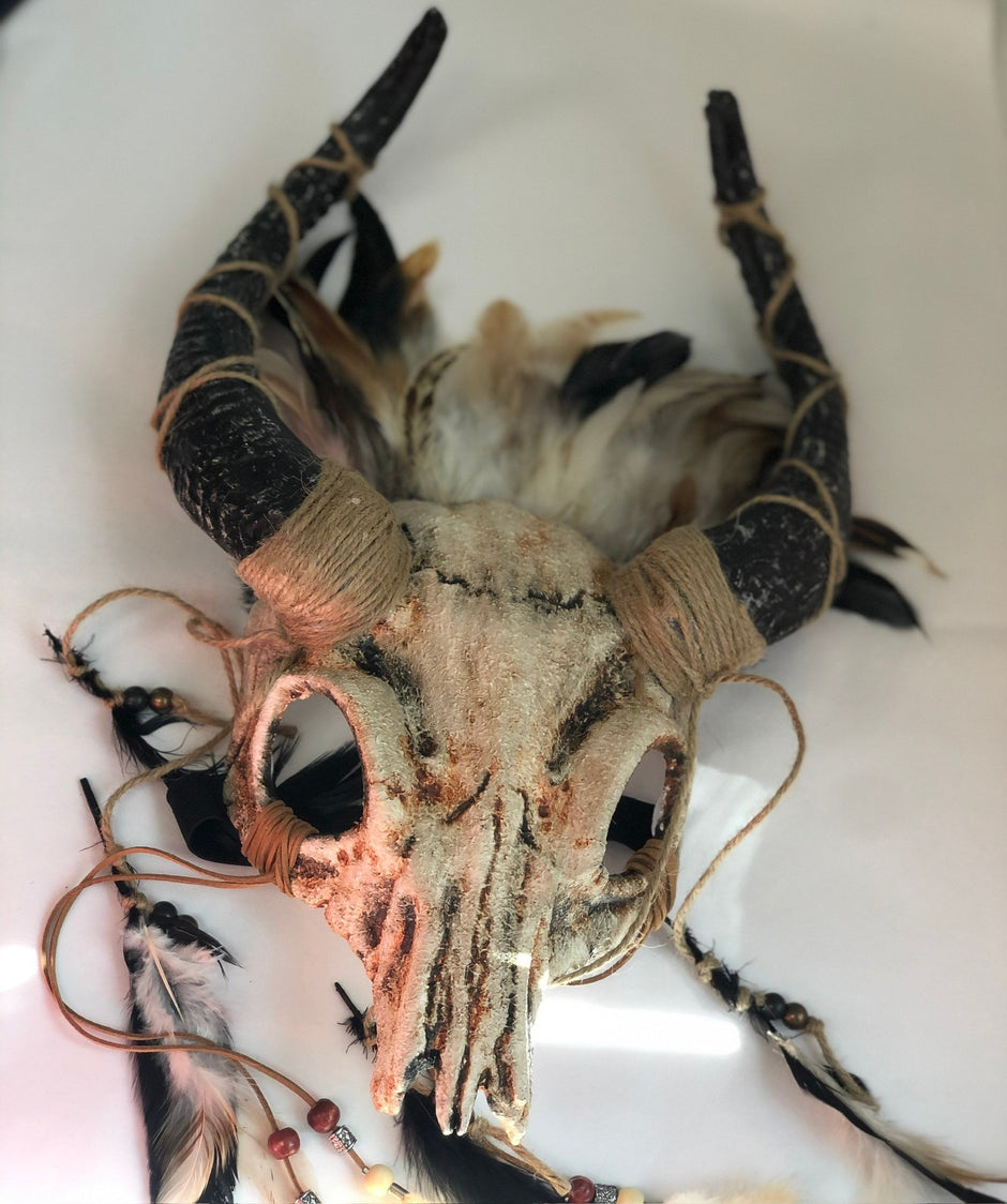 Animal Skull Headdress & Pagan Ritual Masks | Skull Headdress ...