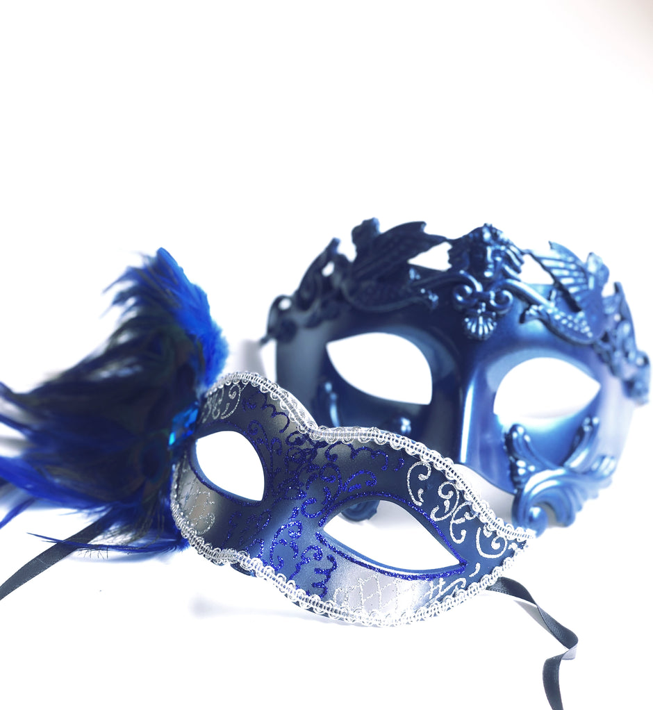 Blue Masquerade Masks | Royal, Light & Navy Blue Styles – Masquerade Store