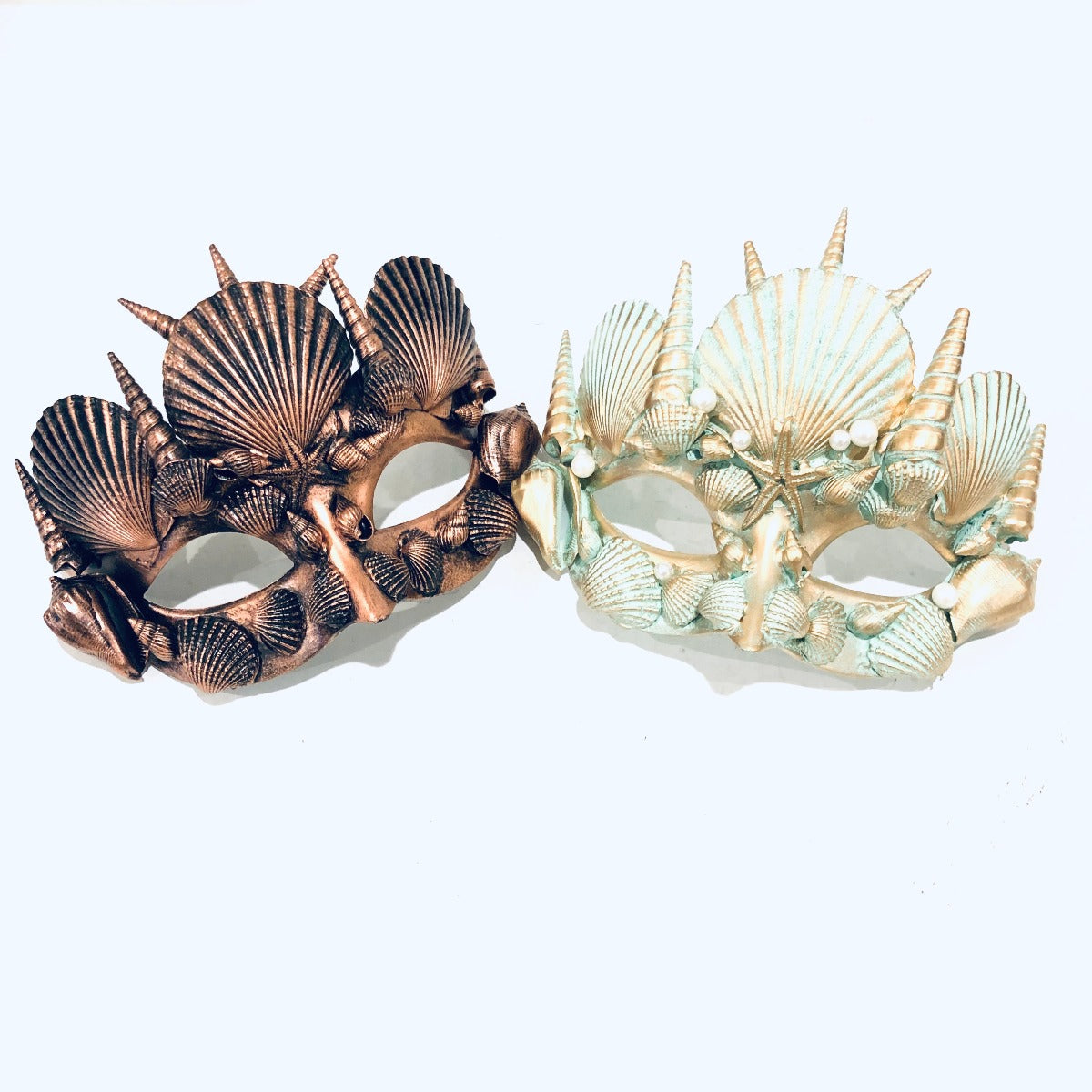 Copper Turquoise King Triton And Queen Athena Couples Masquerade Masks ...